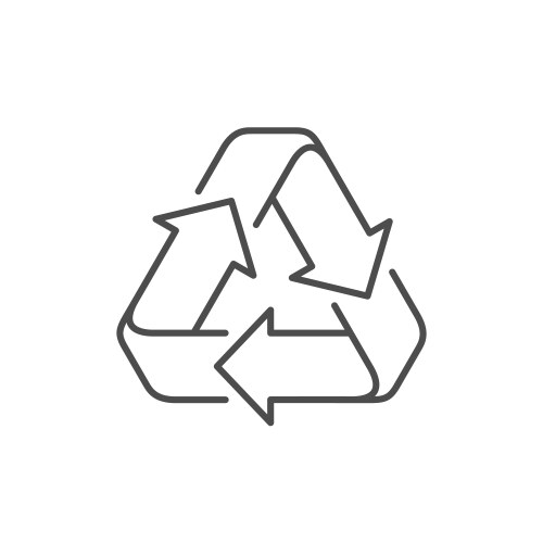 Recycle bin cleaning service related outline icon Vector Image