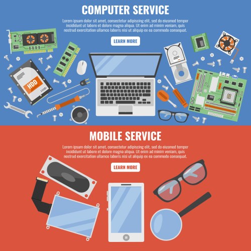 Computer Repair Banner Vector Images (over 3,000)