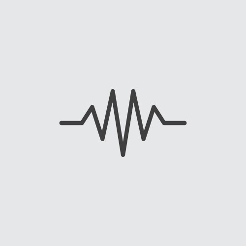 Heartbeat outline icon simple heart beat Vector Image