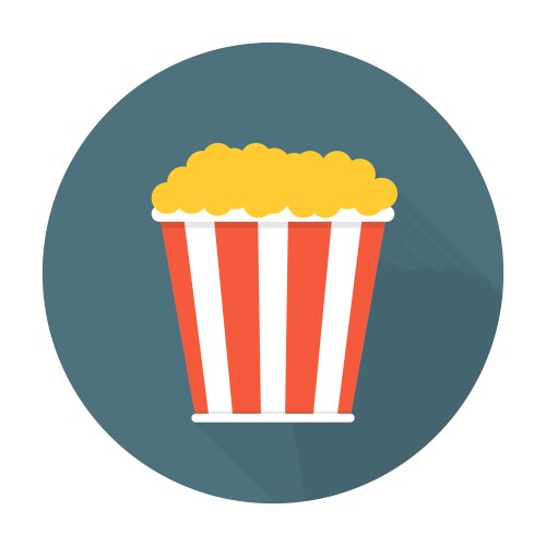 Popcorn box detailed icon Royalty Free Vector Image