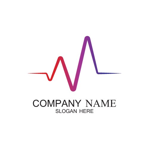 Pulse line template Royalty Free Vector Image - VectorStock