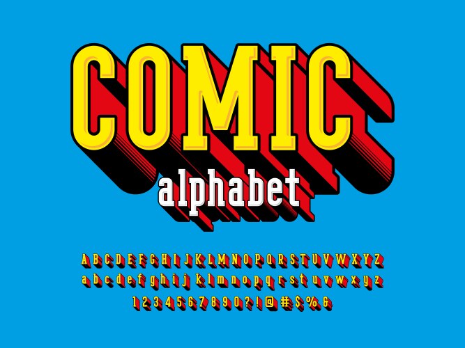 Comical font Royalty Free Vector Image - VectorStock