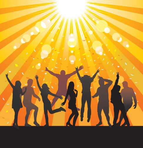 Disco crowd background Royalty Free Vector Image