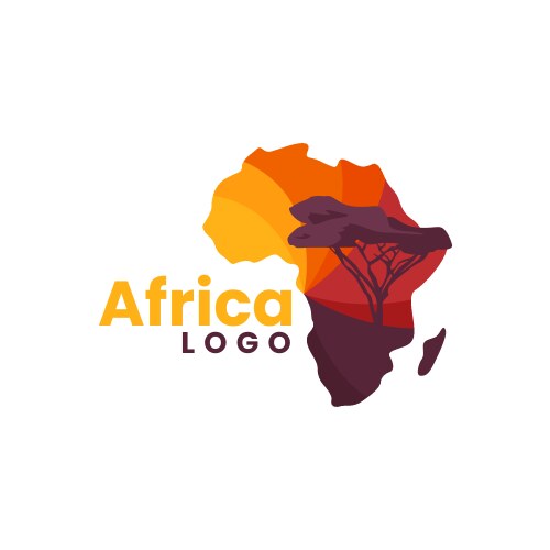 Africa map logo template Royalty Free Vector Image