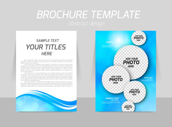 Flyer back and front template design Royalty Free Vector