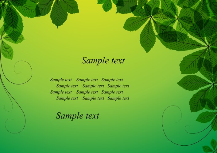 Nature background with yellow leaves Royalty Free Vector