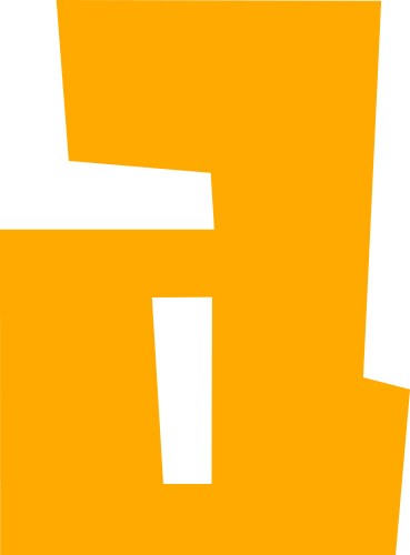 Simple font alphabet cuted from colored paper Vector Image