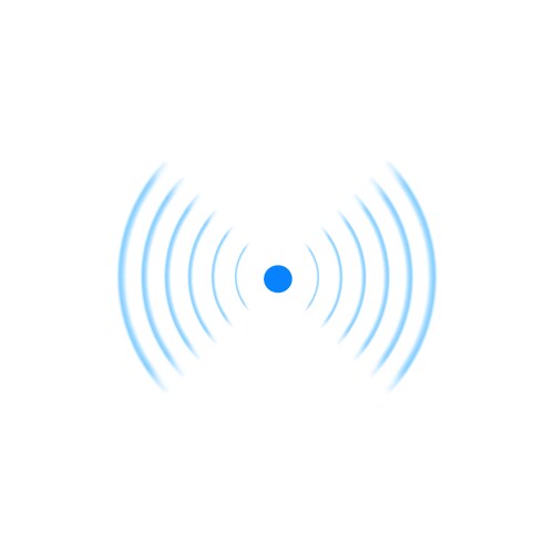 Wi-fi technology digital radar sonar symbol Vector Image