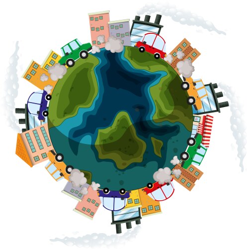 Earth pollution clipart Vector Images & Graphics for Commercial Use ...