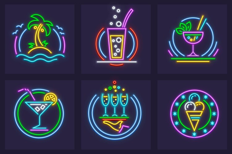 Wedding and marriage neon icon Royalty Free Vector Image