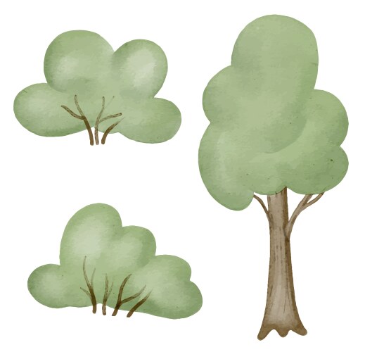 Set of simple tree Royalty Free Vector Image - VectorStock