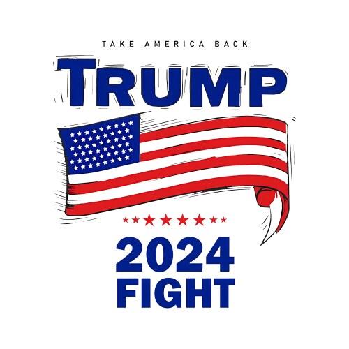 Trump take america back 2024 Royalty Free Vector Image