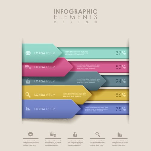 Abstract bar chart infographics Royalty Free Vector Image