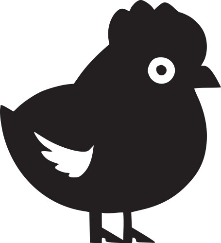 Chicken - minimalist and simple silhouette Vector Image