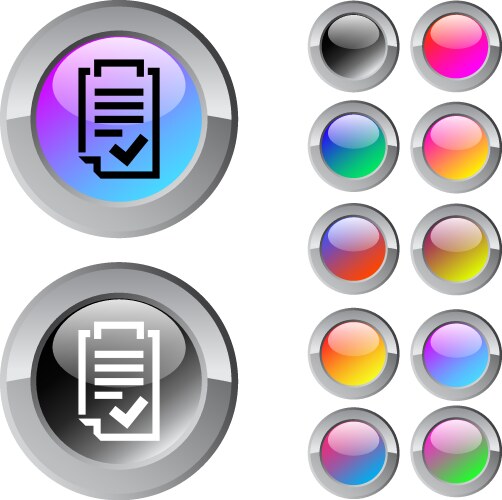 Color buttons set Royalty Free Vector Image - VectorStock