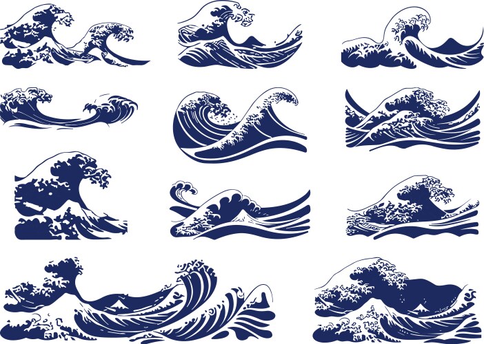 Simple Ocean Wave Vector Images (over 29,000)