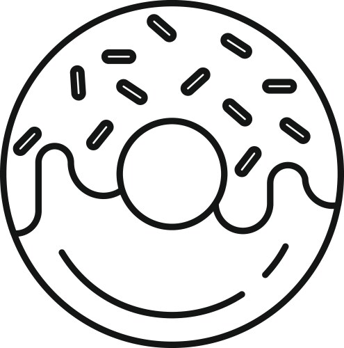 Doughnut Outline Vector Images (over 3,000)
