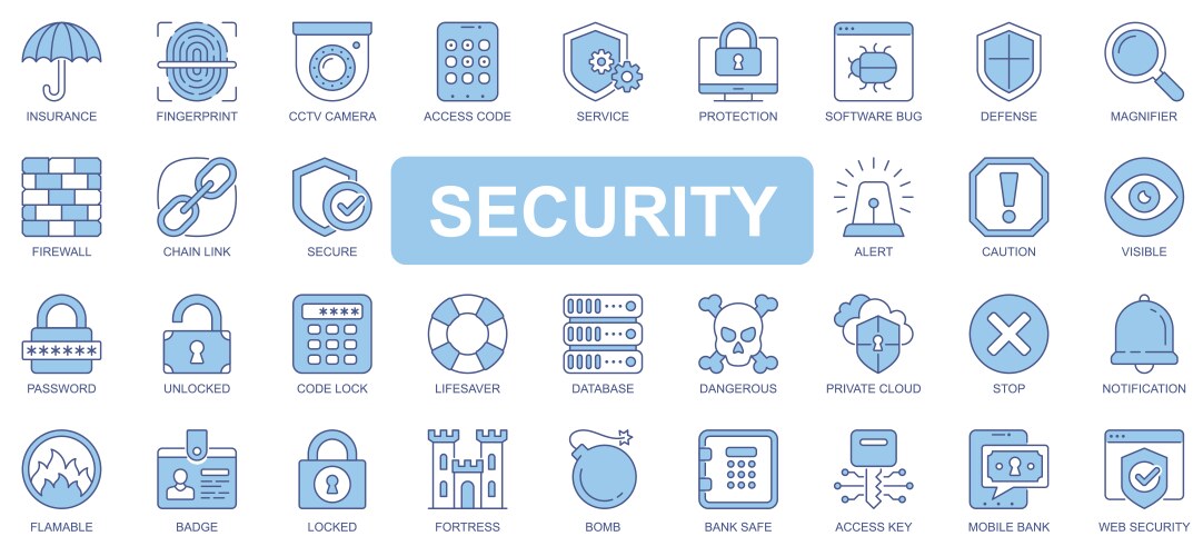 Household icons set in duotone outline stroke Vector Image