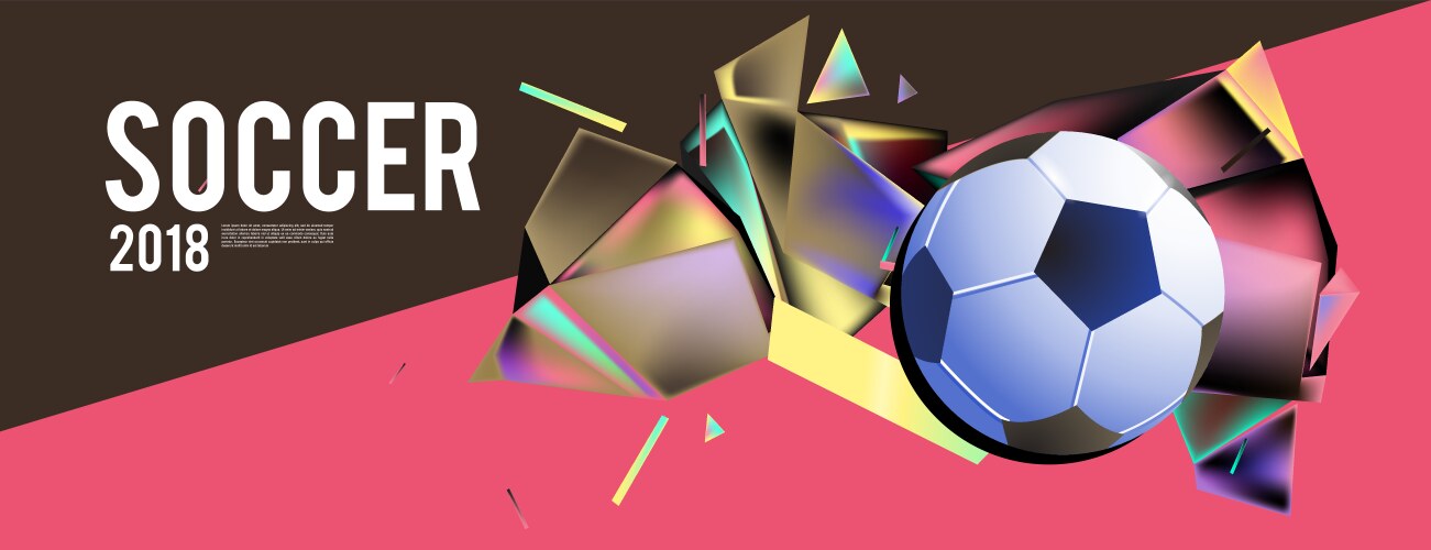 Layout template design poster for soccer Vector Image