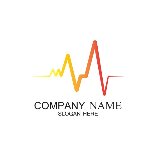 Pulse line template Royalty Free Vector Image - VectorStock