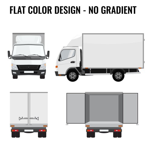 Delivery truck template Royalty Free Vector Image