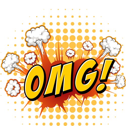 Expression word pow and boxing gloves Royalty Free Vector