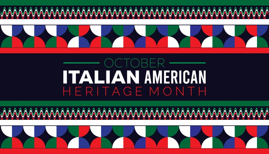 Italian-american heritage month Royalty Free Vector Image