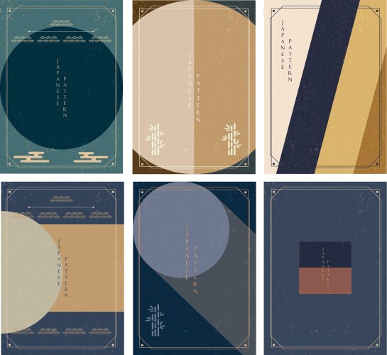 Japanese template natural luxury texture Vector Image