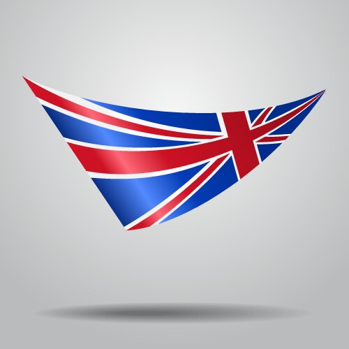 Great britain flag stripe ribbon on white Vector Image