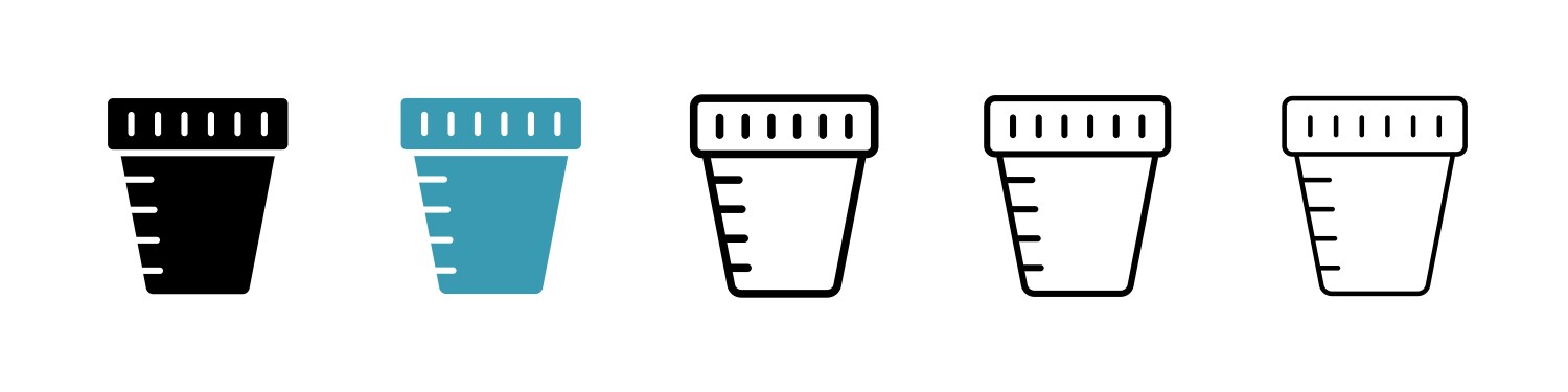 Urine test icon set on white background Royalty Free Vector