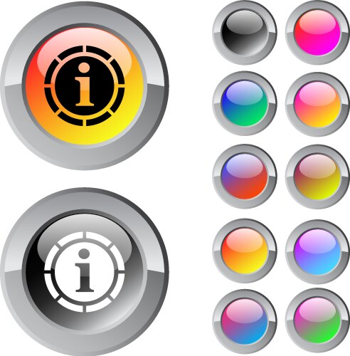 Color buttons set Royalty Free Vector Image - VectorStock