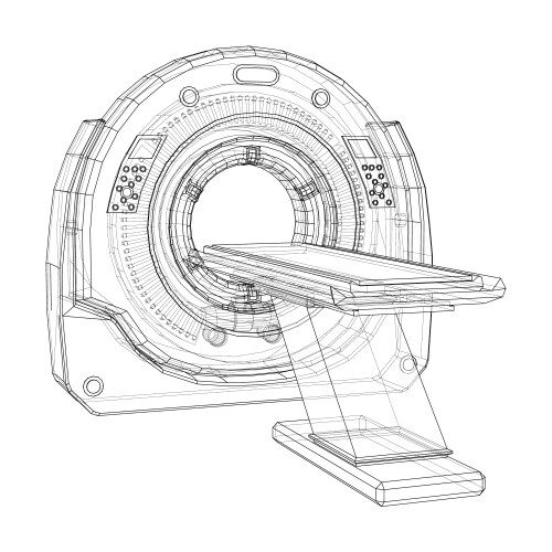 3d a mri machine Royalty Free Vector Image - VectorStock