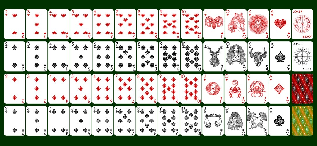 Playing Cards Black and White Vector Images (over 15,000)