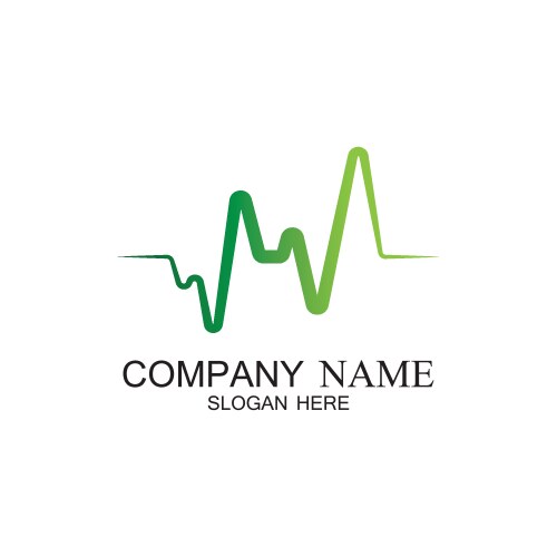 Pulse line template Royalty Free Vector Image - VectorStock