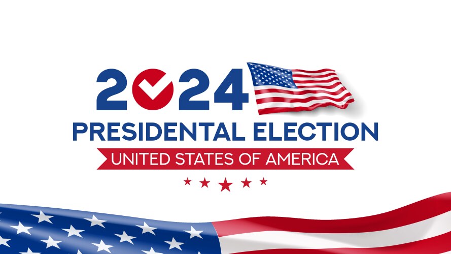 2024 presidential election banner Royalty Free Vector Image