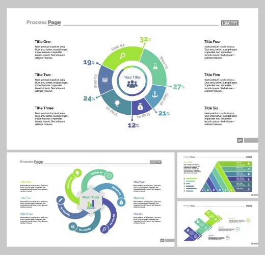 Four consulting slide templates set Royalty Free Vector Four consulting slide templates set Royalty Free Vector