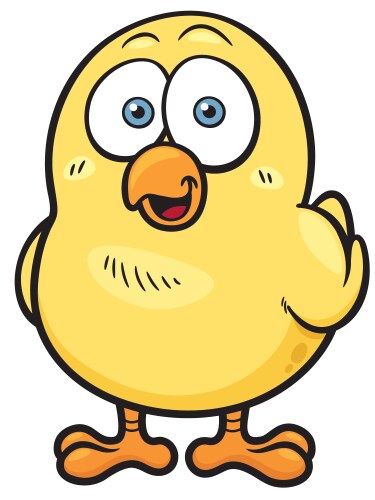 Smiling chick Royalty Free Vector Image - VectorStock