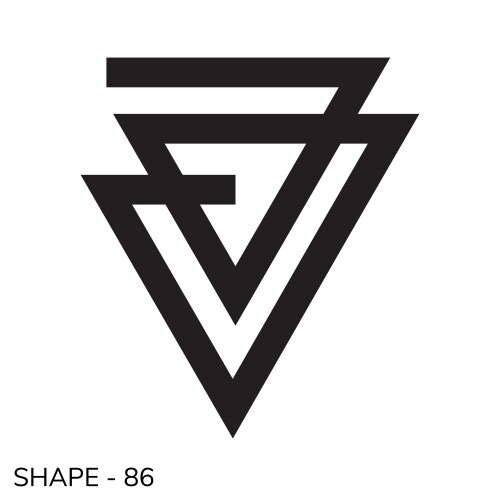 Geometric simple shape in grunge retro style Vector Image