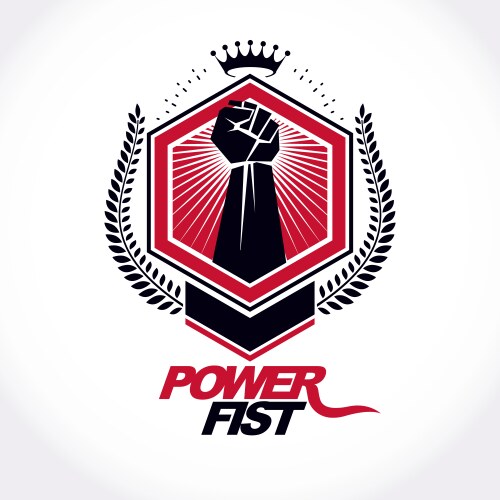 Strong design or art power concept shown Vector Image