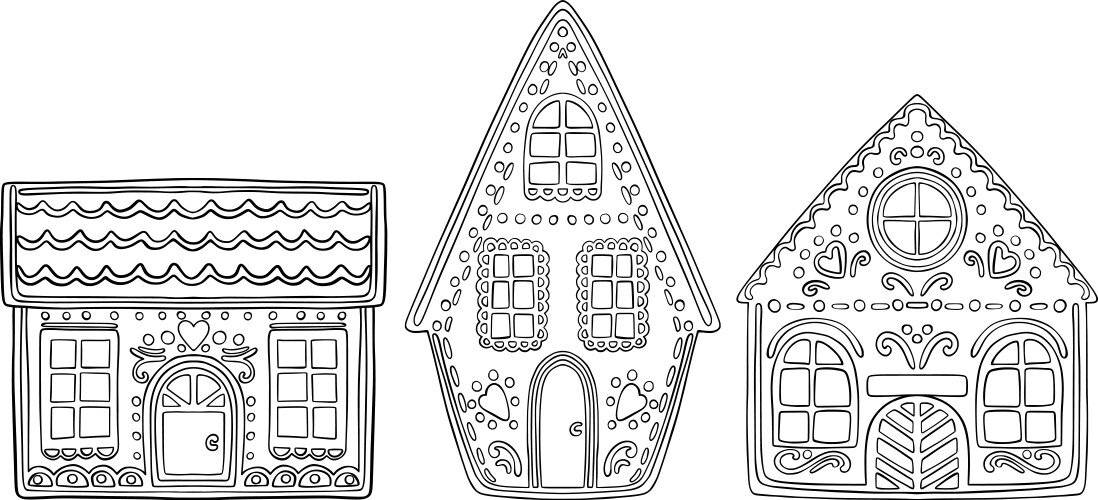Gingerbread House Outline