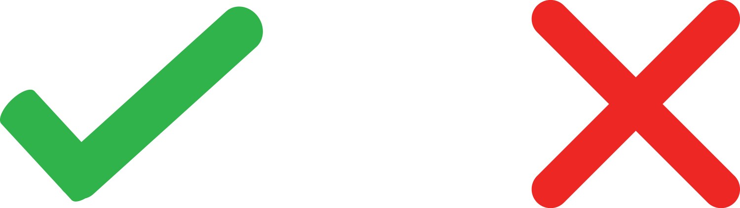 Green Check Red X Vector Images (over 1,800)