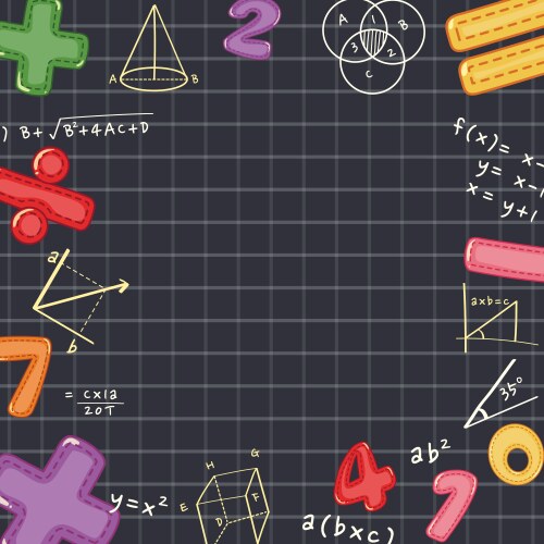 Doodle math formula with mathematics font Vector Image