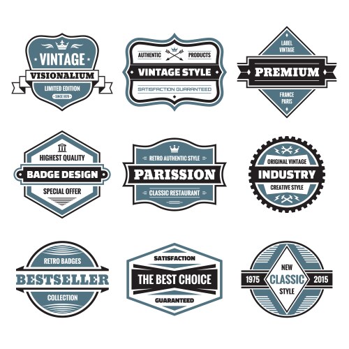Awesome badges template Royalty Free Vector Image