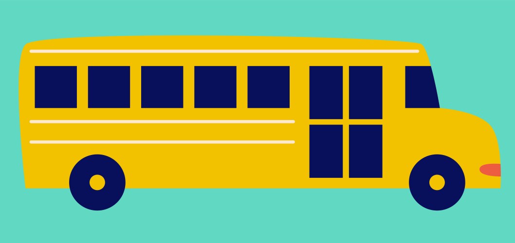 School bus hand drawn Royalty Free Vector Image