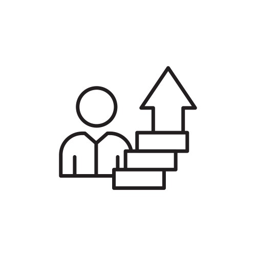 Personal development icon set human career growth Vector Image