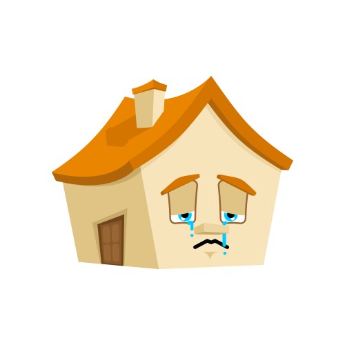 Okay house character cartoon style Royalty Free Vector Image