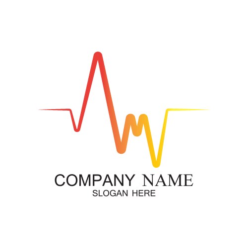 Pulse line template Royalty Free Vector Image - VectorStock