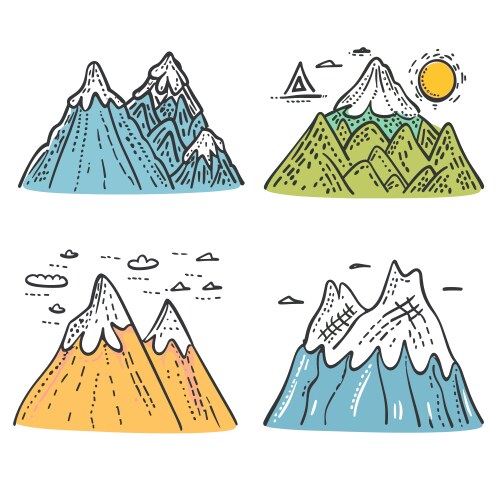 Mountains Doodles Vector Images (over 11,000)