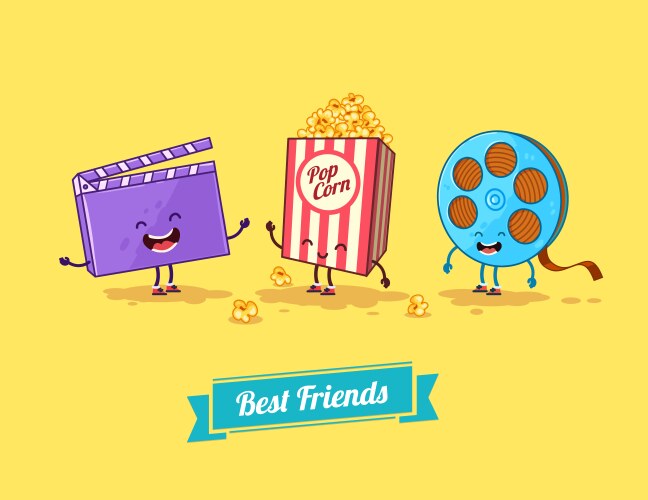 Cute Fast Food Friends Royalty Free Vector Image