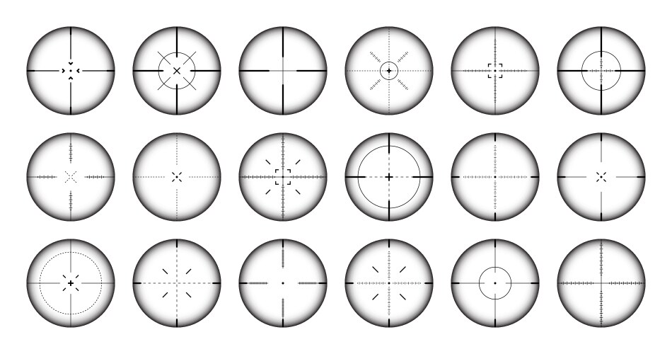 Sniper sights means for contemplation and a solid Vector Image